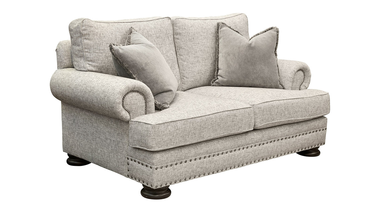 Bernhardt Foster Grey Loveseat - High-End Craftsmanship & Comfort ...