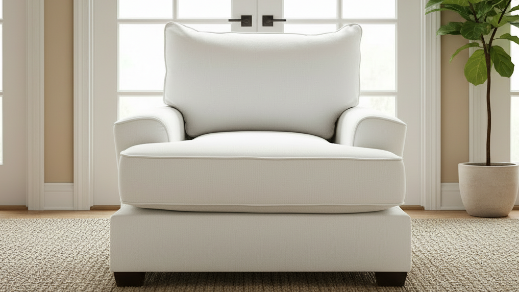 Oracle Cream Accent Chair – Upholstered Armchair with Performance Fabr ...