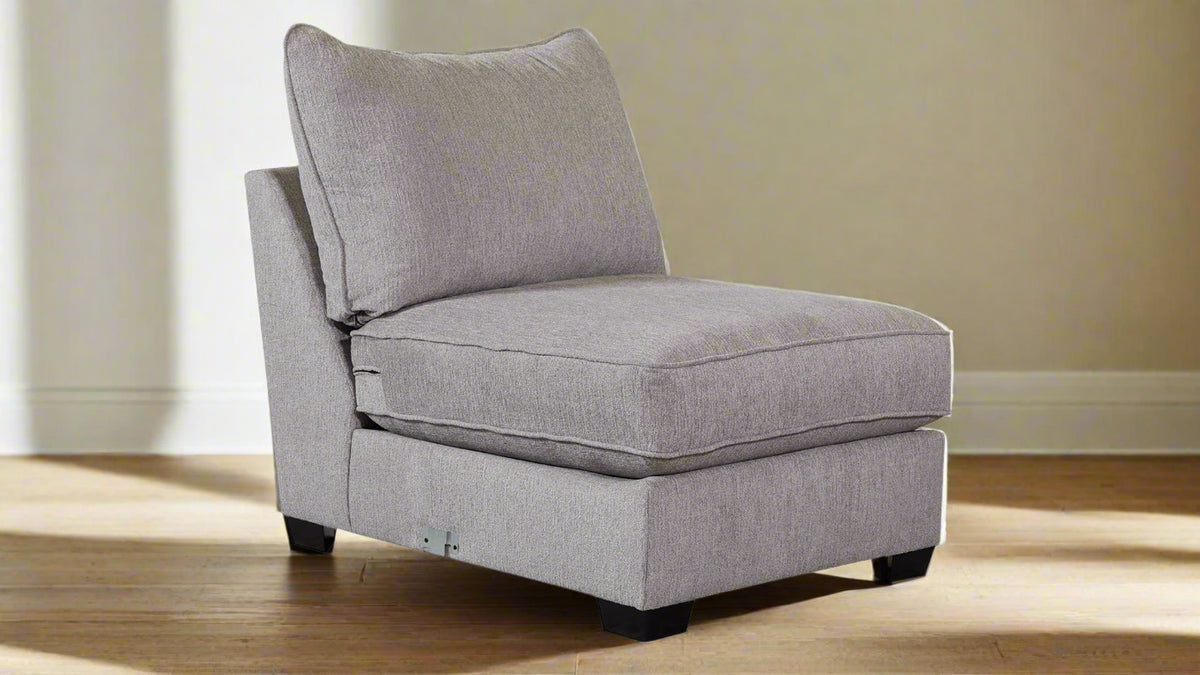 Atlantis Sterling Armless Chair | Gallery Furniture | Stylish and ...