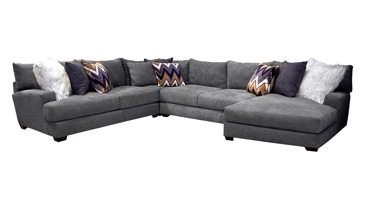 Sensational Charcoal Right Arm Facing Chaise Sectional | Gallery ...