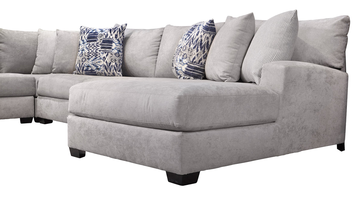 Sensational Dove Right Arm Facing Chaise Sectional | Gallery Furniture ...