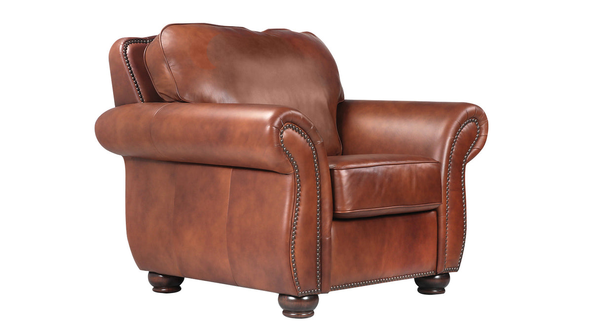 Chevy Fortune Molasses Leather Chair – Gallery Furniture