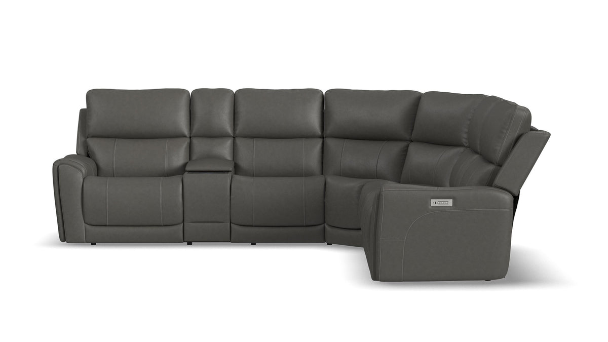 Cougar Dark Grey Power Reclining Sectional | Gallery Furniture ...