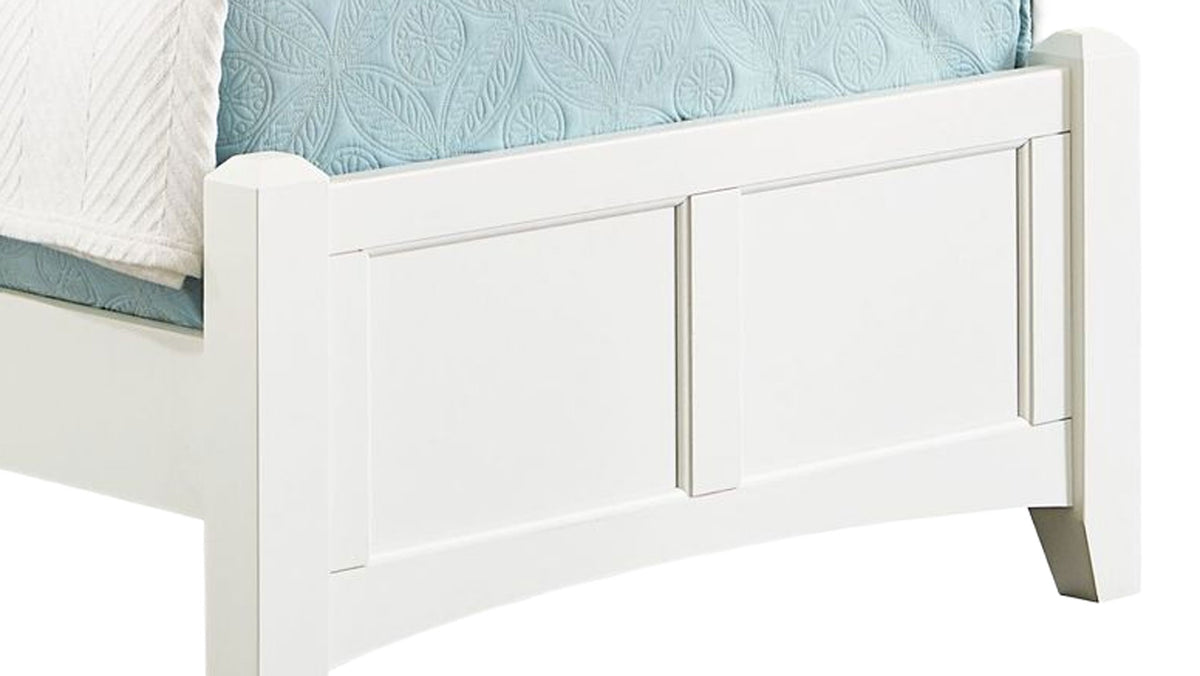 Bonanza White Twin Panel Bed – Gallery Furniture